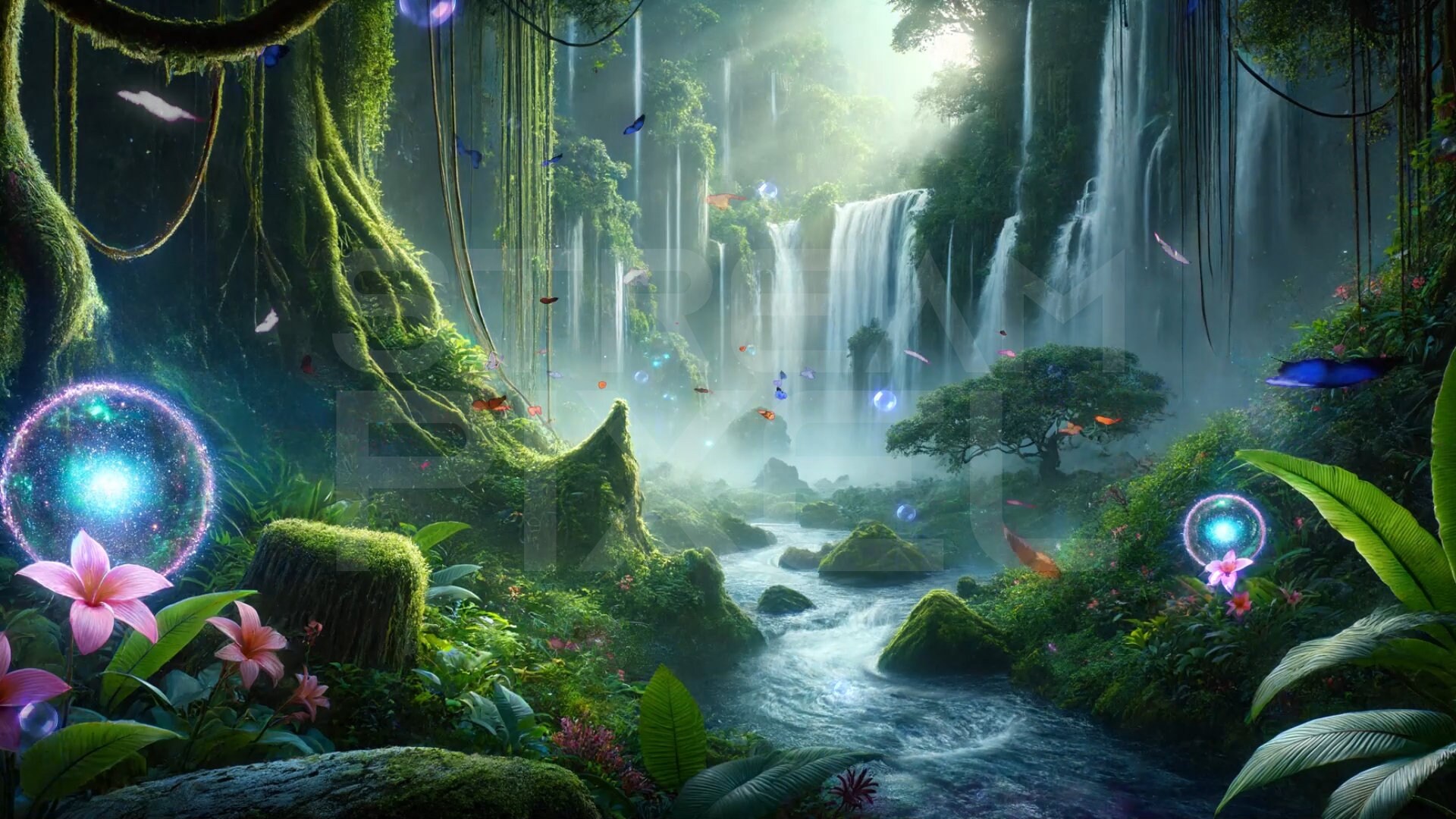 Animated Mystic Waterfall Background: Seamless Loop (digital Download ...