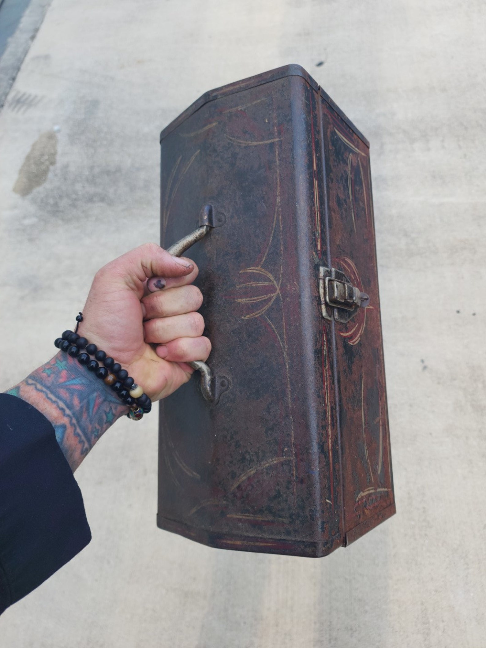 Pinstriped Vintage Toolbox Painter Artist Storage Pinstripe - Etsy