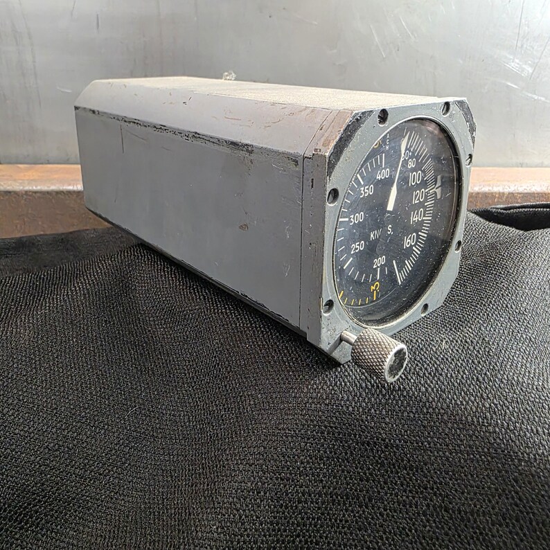 Mach Airspeed Indicator Flight Gauge | Vintage Cockpit Instrument | DC ...