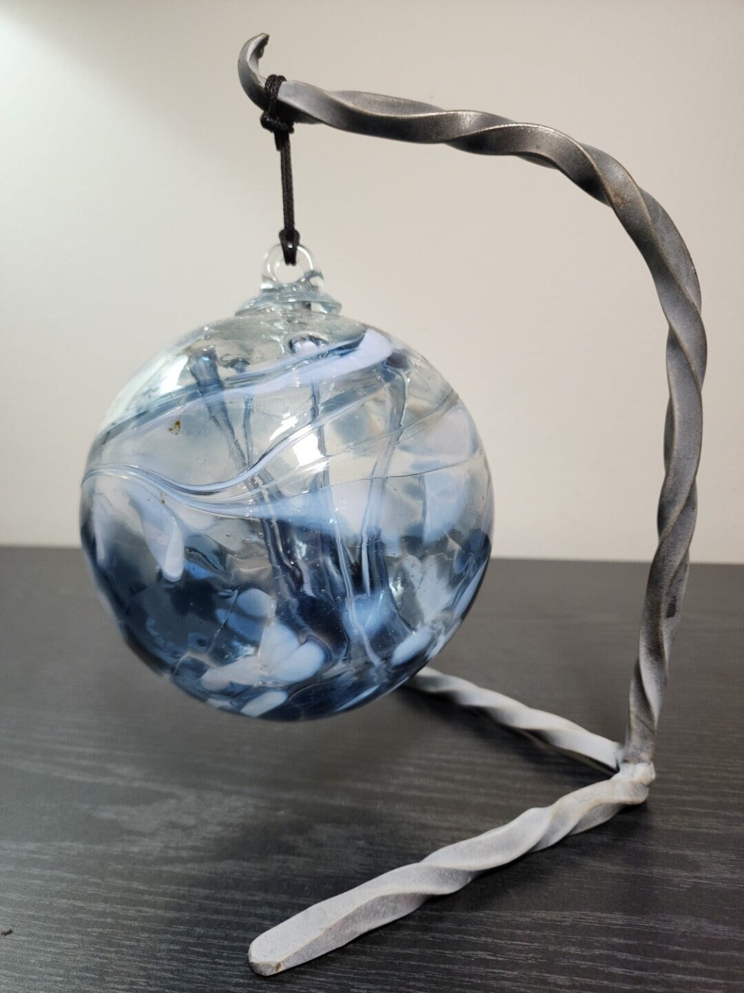 Witches Witch Ball Demon Cage Blown Glass Forged Metal Stand - Etsy