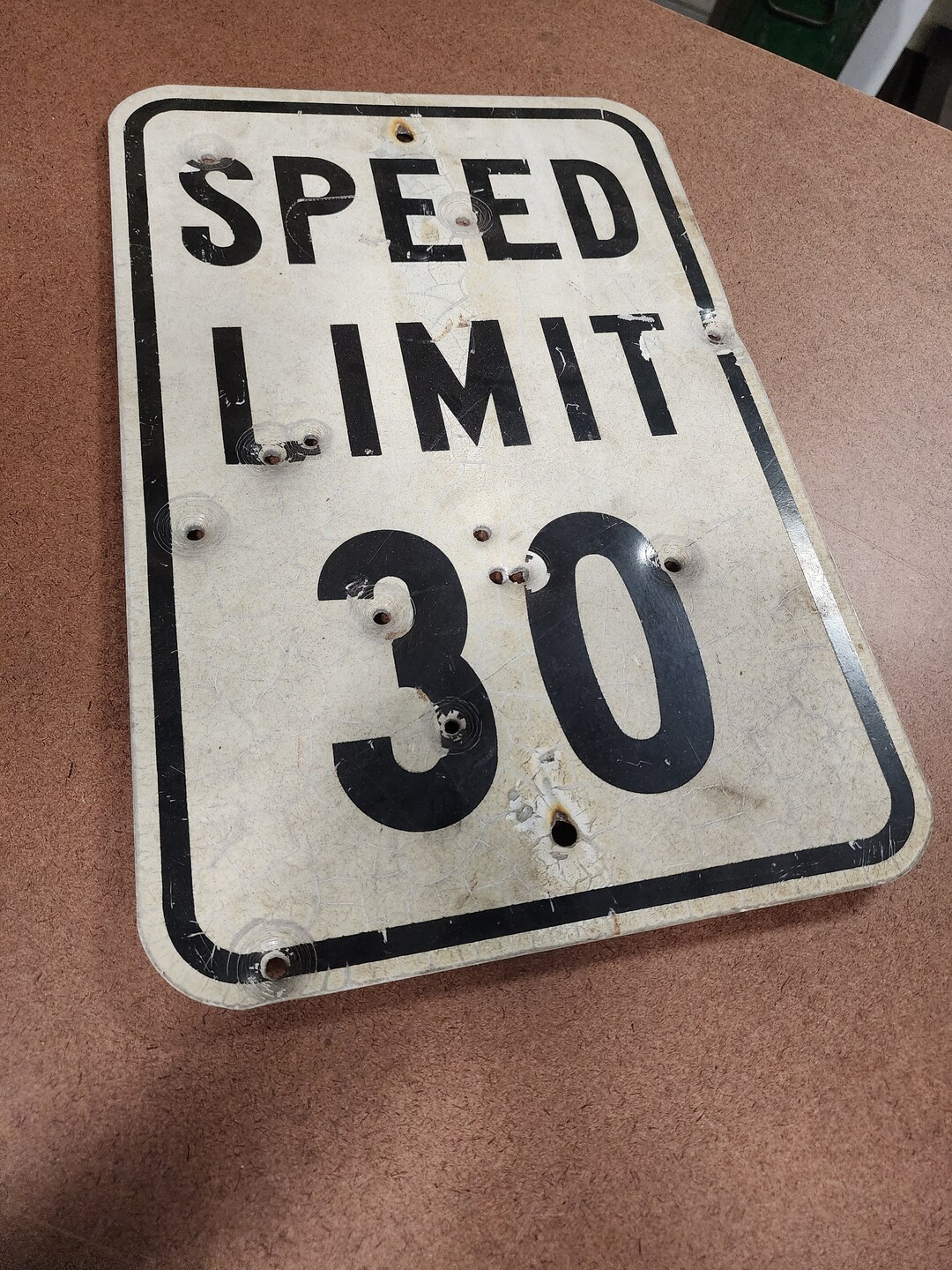 Weathered & Shot Vintage Speed Limit Road Sign 30 - Etsy