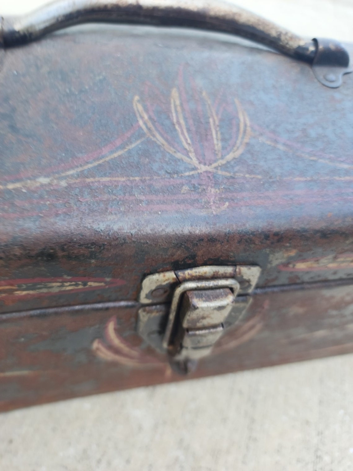 Pinstriped Vintage Toolbox Painter Artist Storage Pinstripe - Etsy