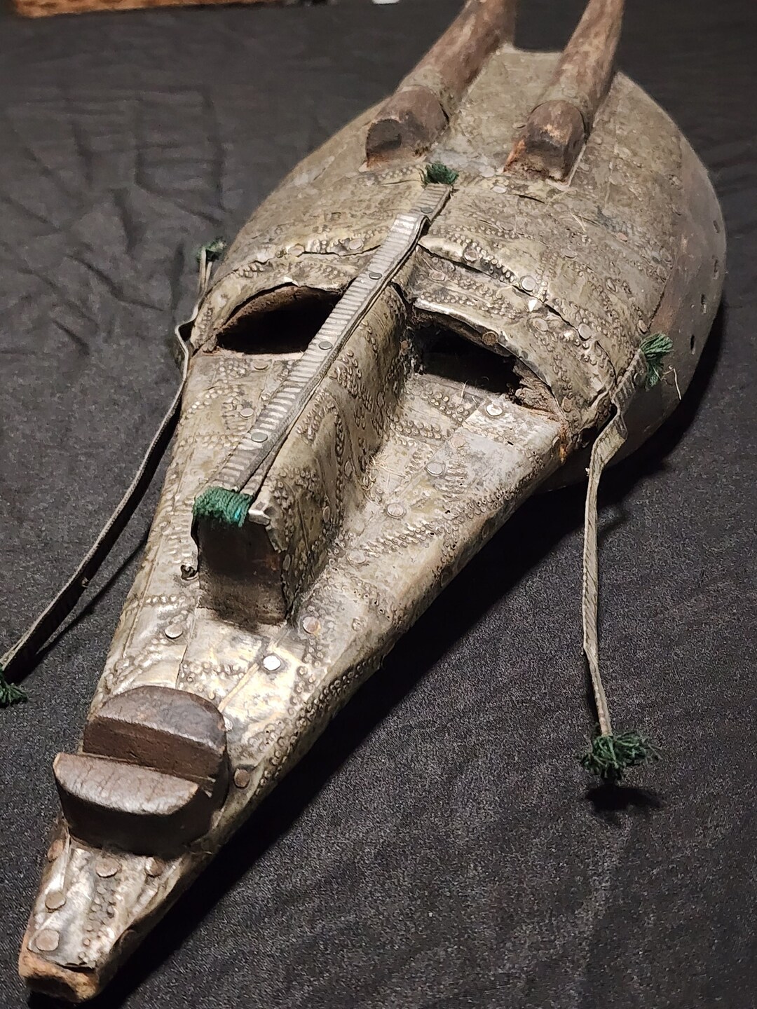 Marka Mask Metal Wood West African Ancient Antique Ceremonial Sacrifice ...