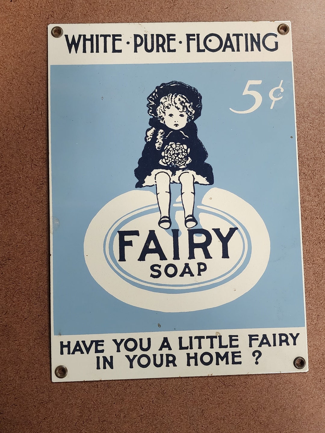 Antique Fairy Soap Advertising Sign Porcelain Metal Bathroom - Etsy