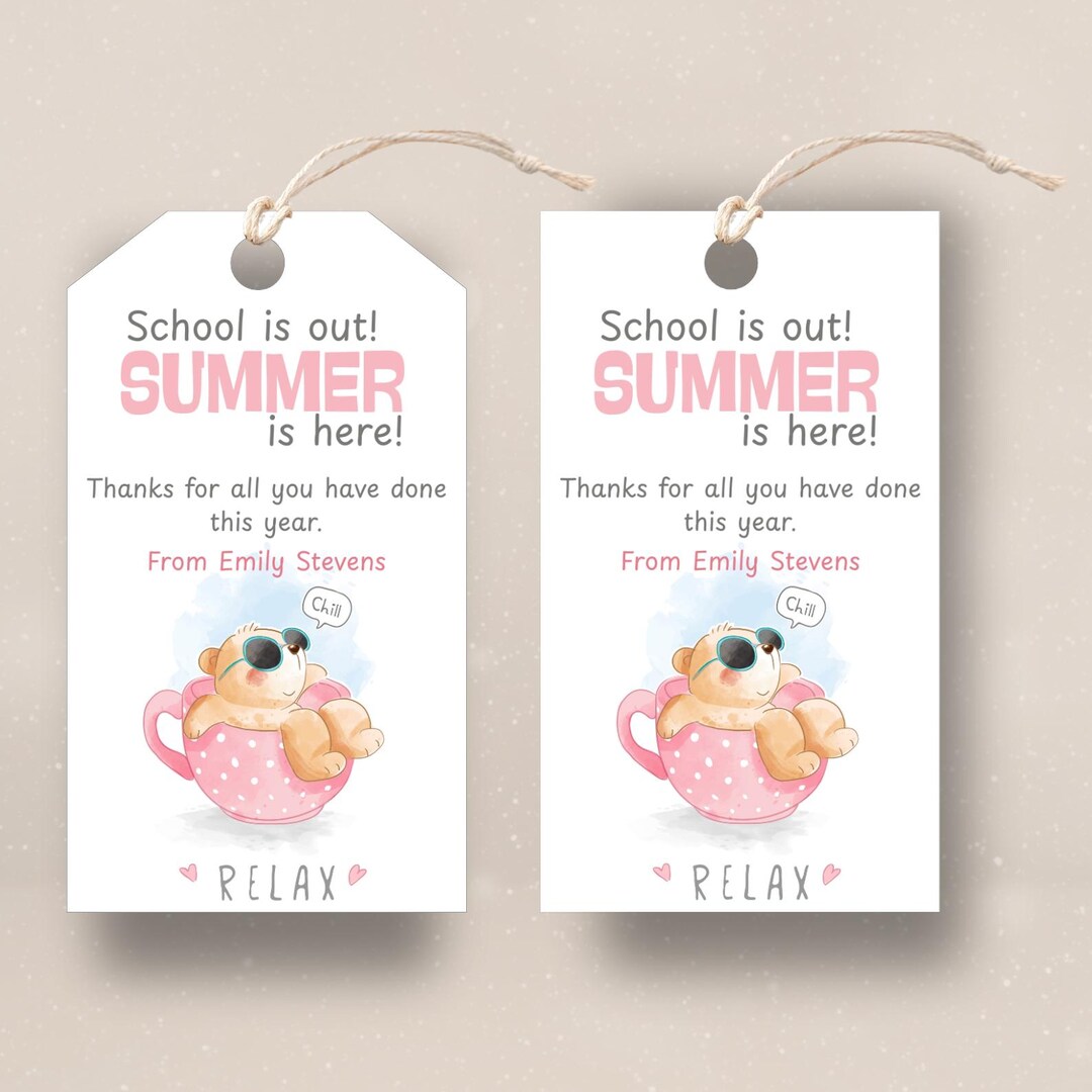 Teacher Appreciation Gift Tag Template, Thank You Gift Tag, Edit ...