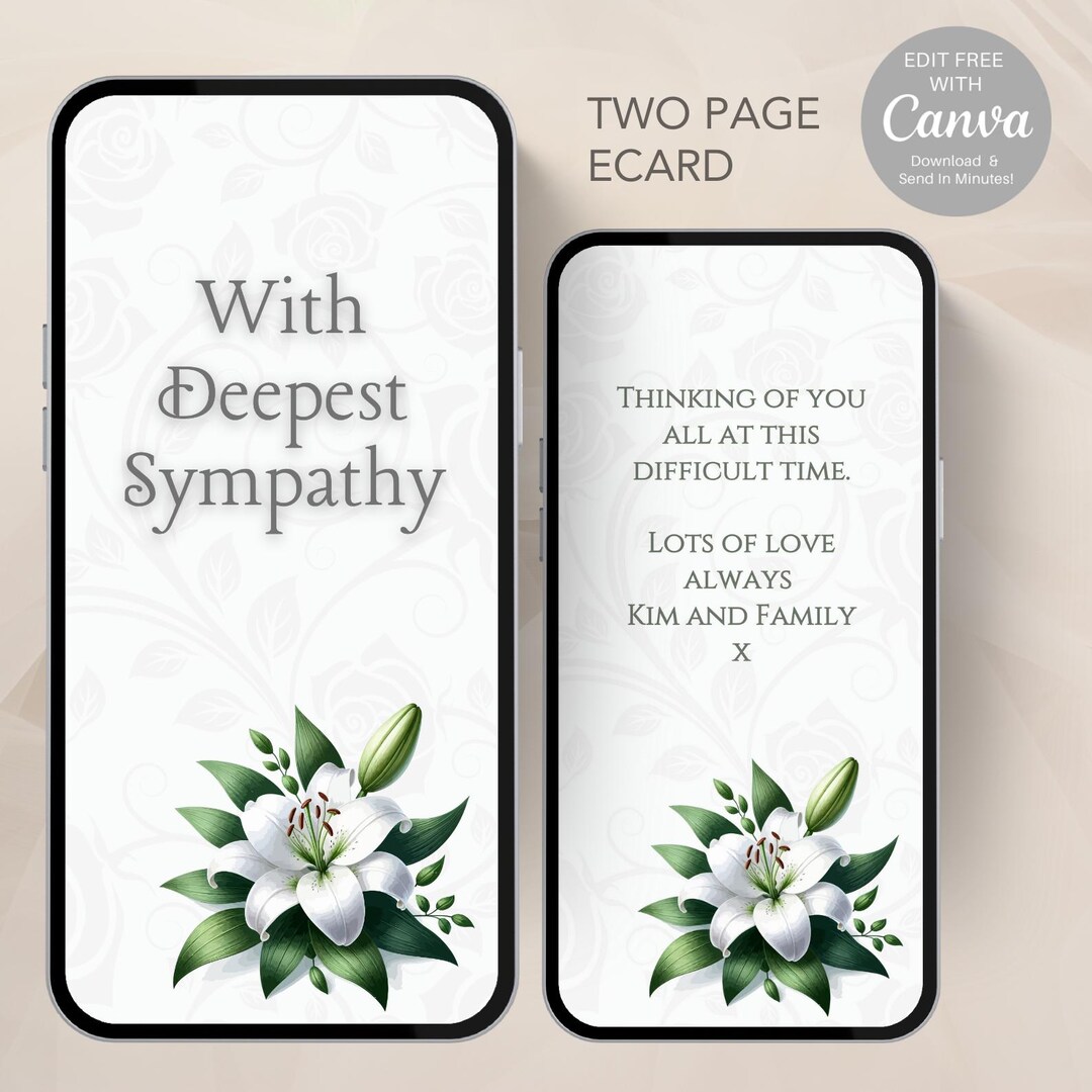 Sympathy Card, Thinking of You E-card, Edit & Send via Text Message ...