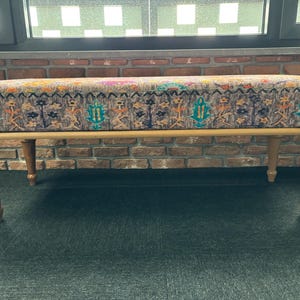 Handmade Ottoman Bench, Turkish Rug Bench, Farmhouse Decor, End of Bed ...