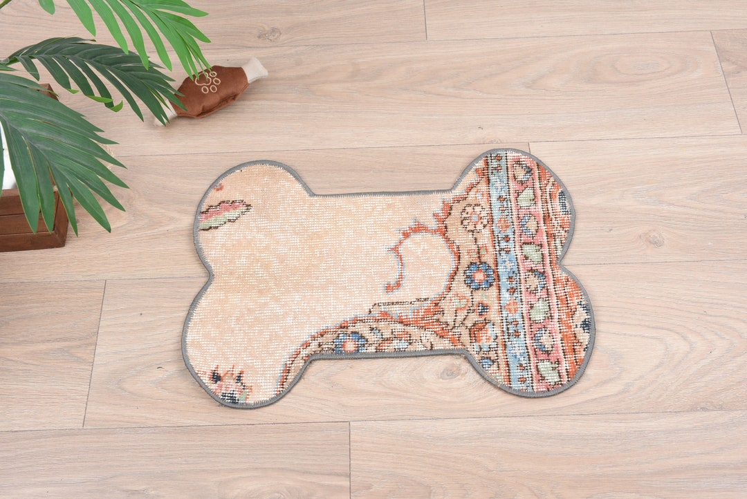 Rug Pet Mat, Dog Food Pad, Water Pad, Beige Mat, Rug Mat, Handmade ...