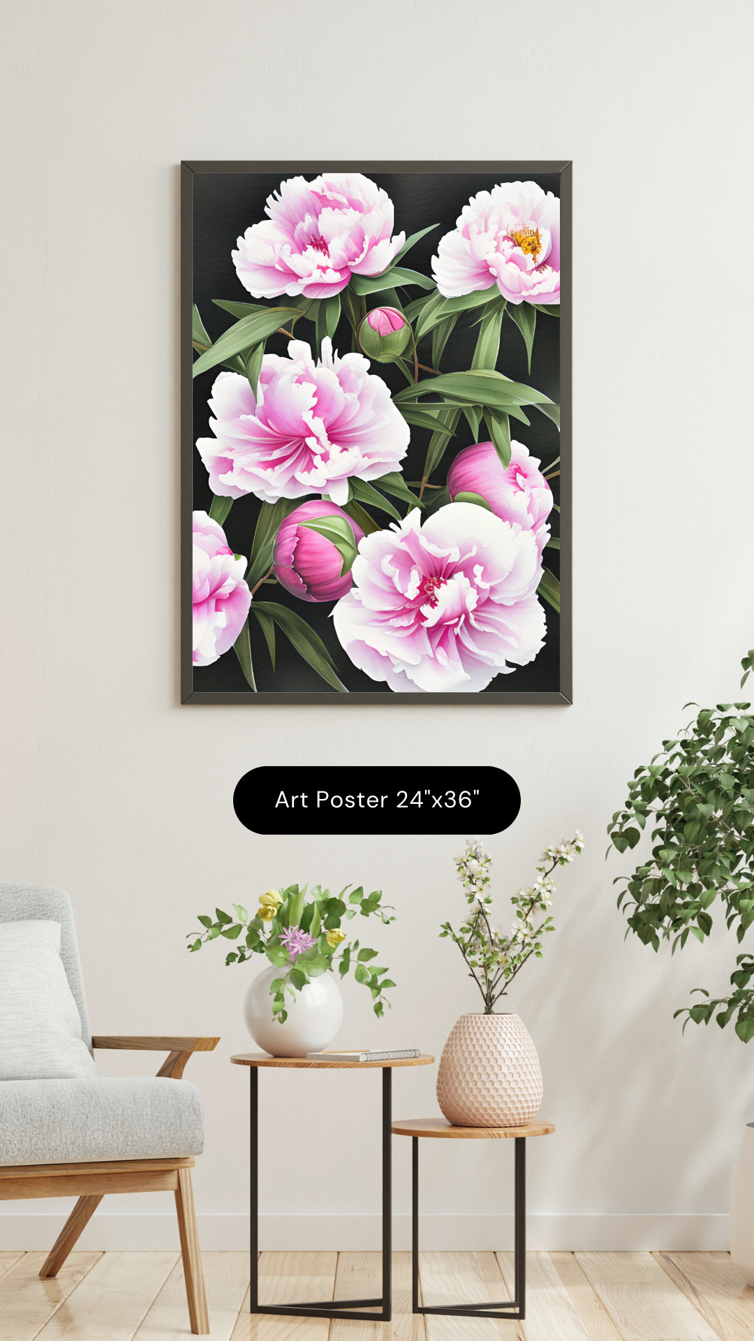 Watercolor Pink Flower Printable. Printable Wall Art. Digital Art. Pink ...