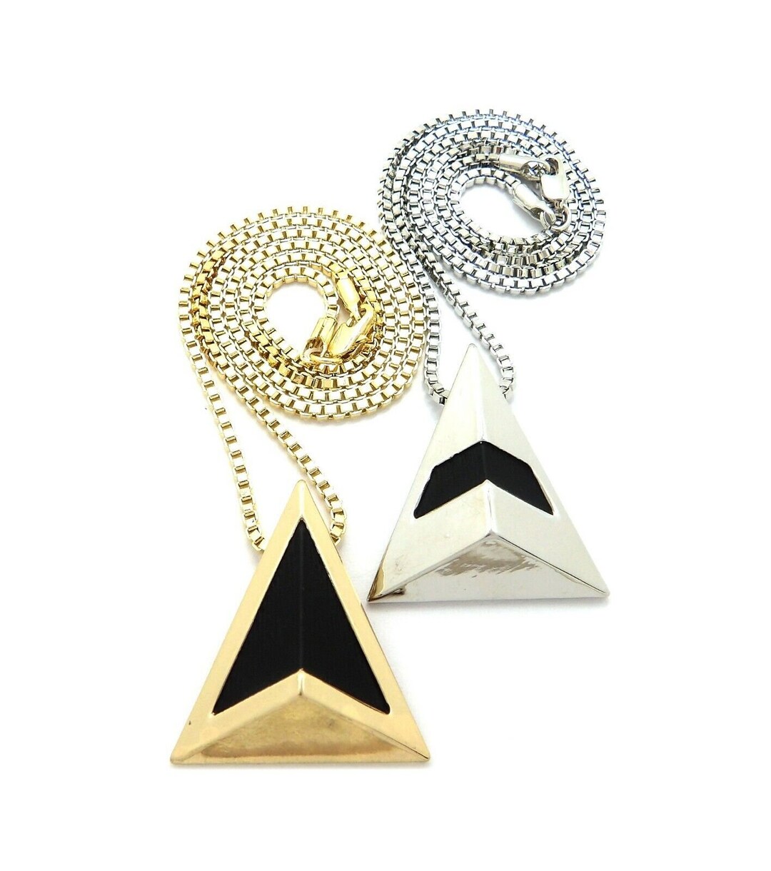 Daft Punk Pyramid Pendant and Necklace Daft Punk Triangle Necklace 925 ...