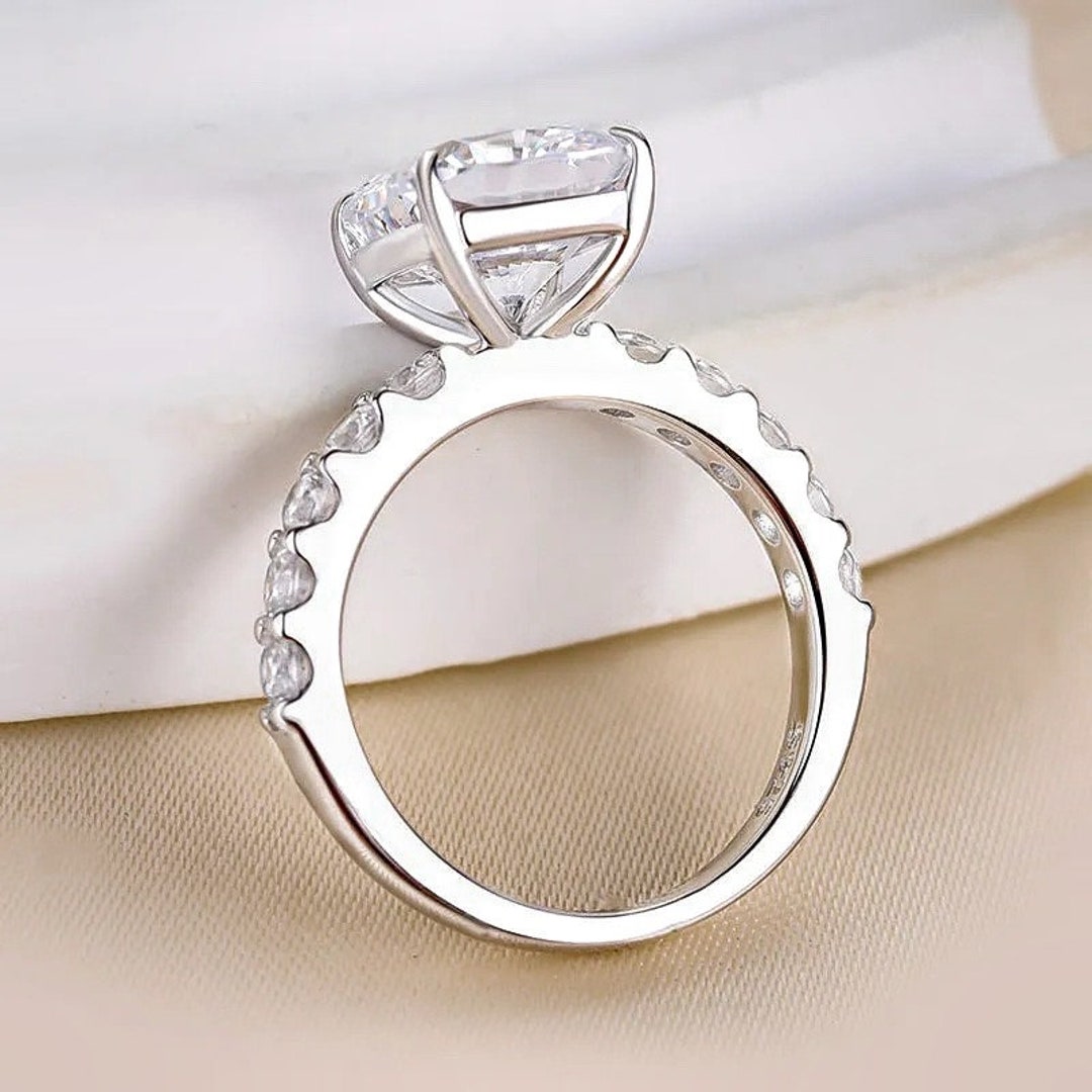 Engagement Ring, Wedding Ring, Cushion Diamond Ring, Solitaire Ring ...