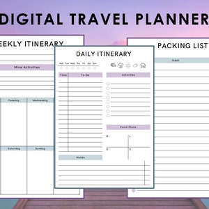 Ultimate Digital Travel Planner - Travel Organizer, Travel Budget ...