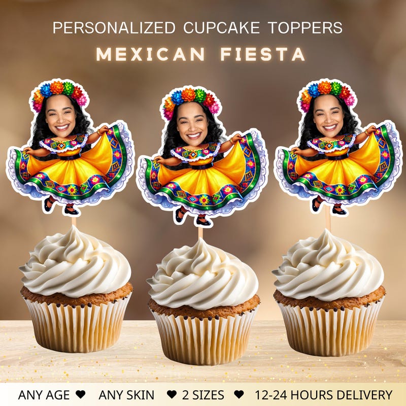 Fiesta Cupcake Toppers - Etsy