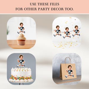 Runner Man Personalized Face Cupcake Toppers, Marathon Gift, Runner Boy ...