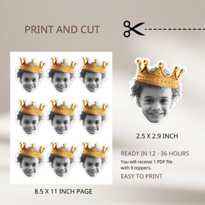 Notorious Personalized Face Cupcake Toppers, One First Birthday Decor ...