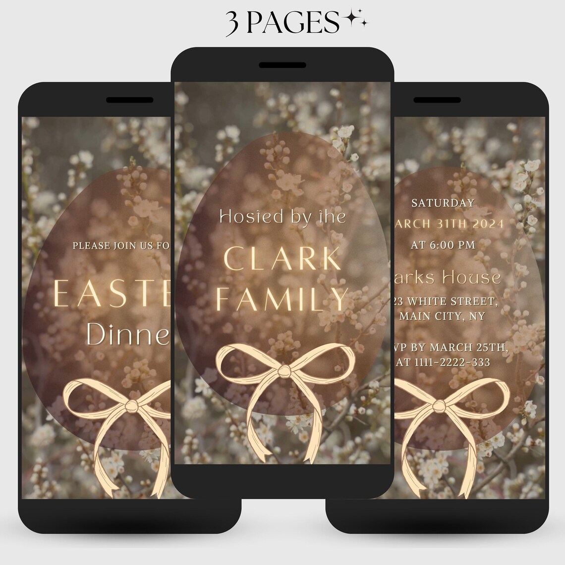 Easter Dinner Invitation, Easter Video Evite Brunch, Egg Hunt Animated ...