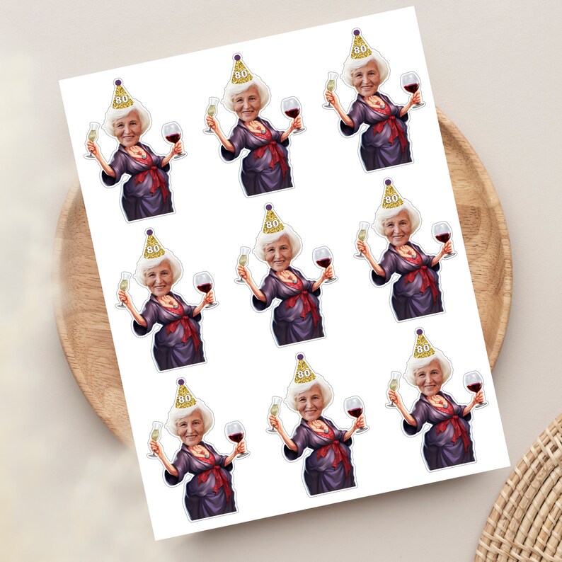 Personalized Birthday Cupcake Toppers: Adult Woman, Grandma (digital ...