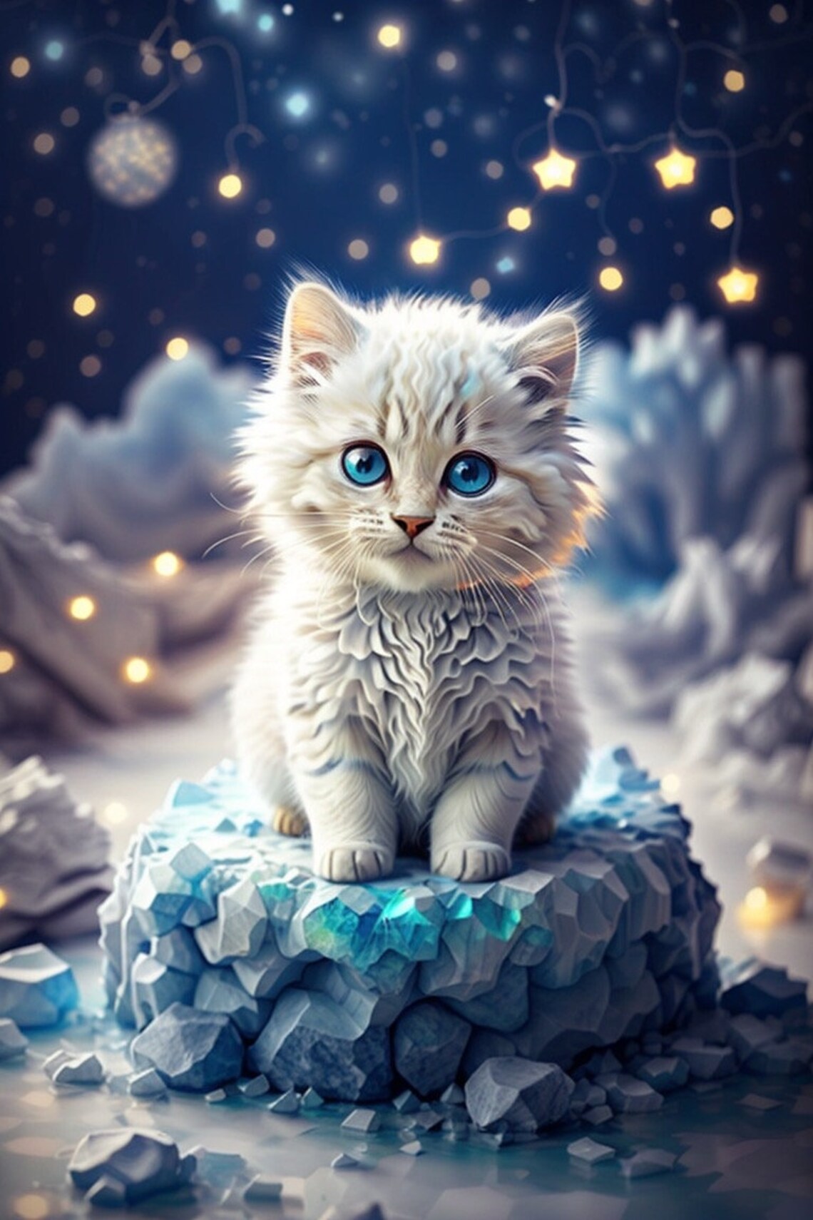 Cute Christmas Kitty - Etsy