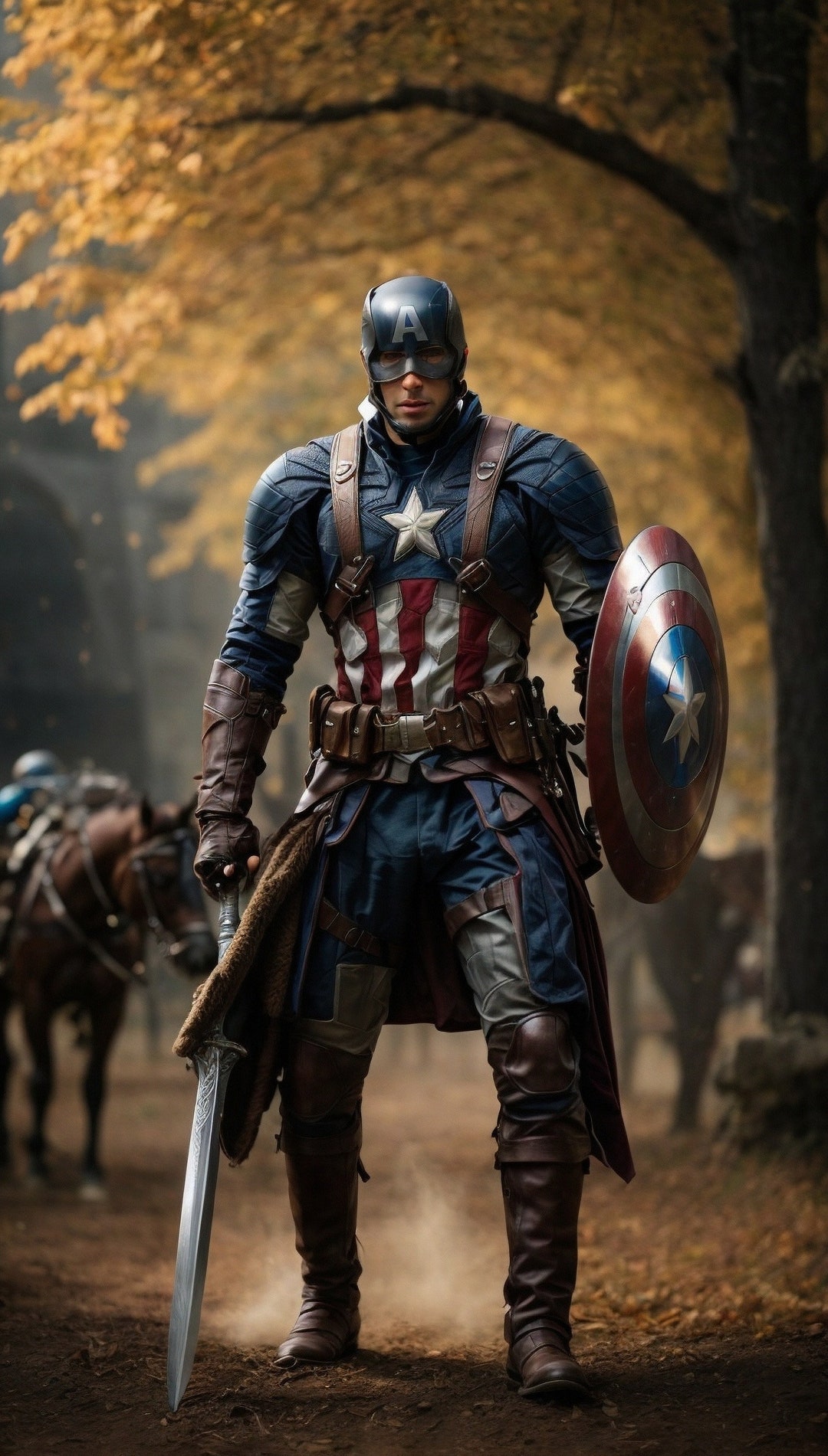 Captain America, the Embodiment of Courage, Honor, and Justice, Stands ...