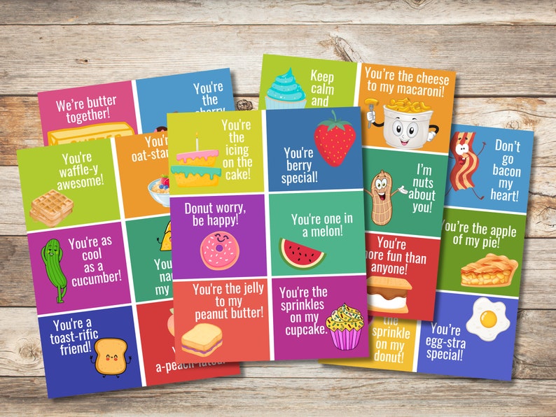 Lunch Notes, Lunch Box Cards, Lunch Box Notes, Jokecards, Back to ...