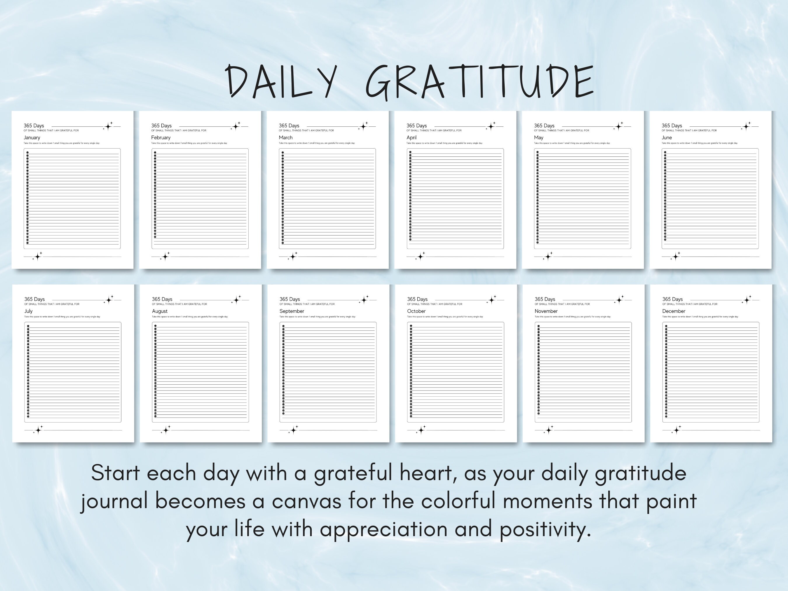 Gratitude Journal Printable Gratitude Journal Daily Gratitude Journal ...