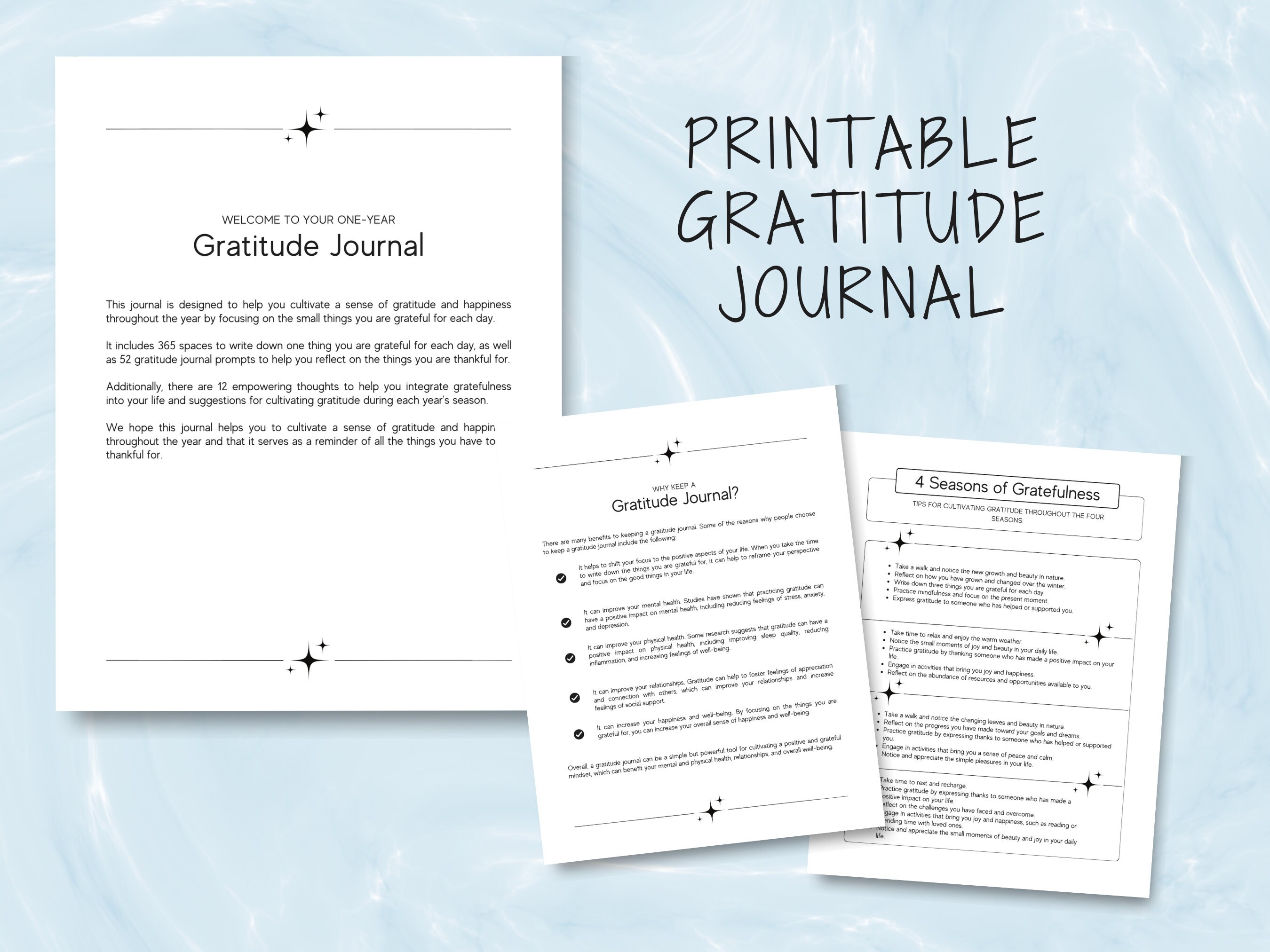 Gratitude Journal Printable Gratitude Journal Daily Gratitude Journal ...