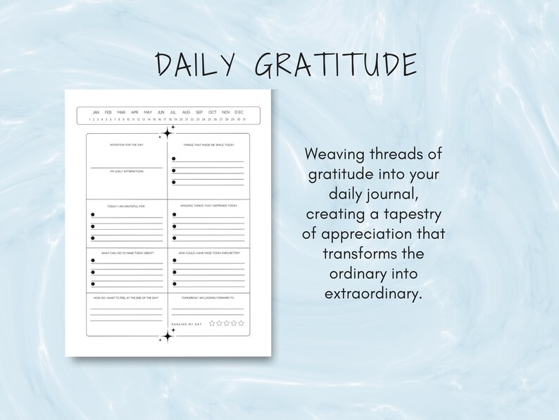 Gratitude Journal - Printable Gratitude Journal - Daily Gratitude ...