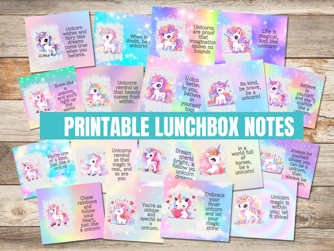 Lunch Notes, Lunch Box Cards, Lunch Box Notes, Encouragement Card ...
