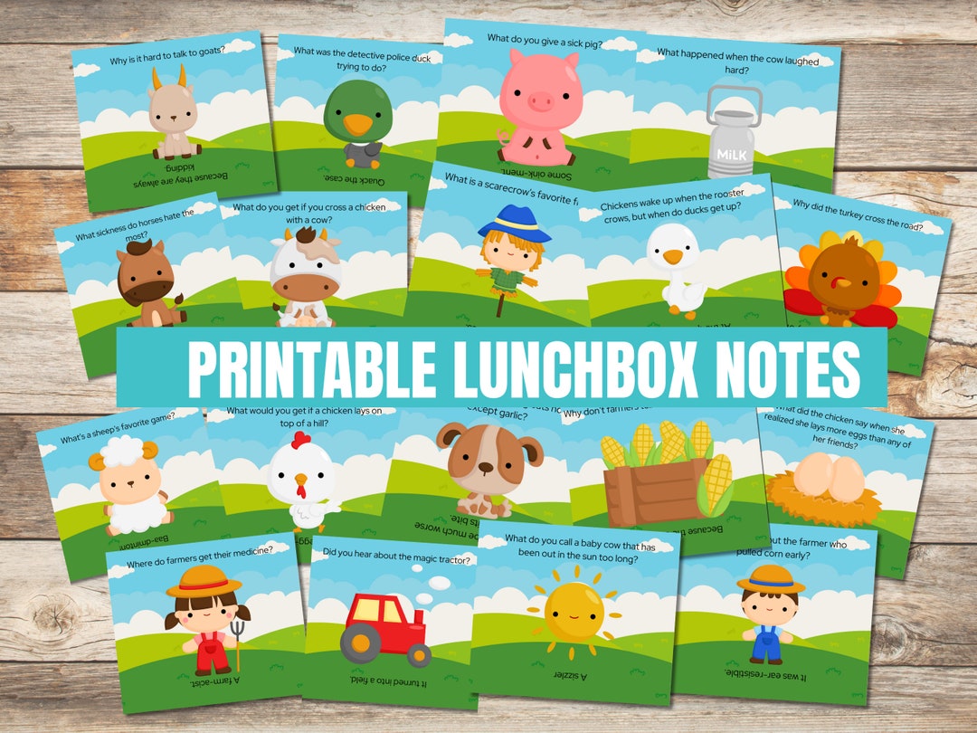 Lunch Notes, Lunch Box Cards, Lunch Box Notes, Lunchbox Jokes, School ...