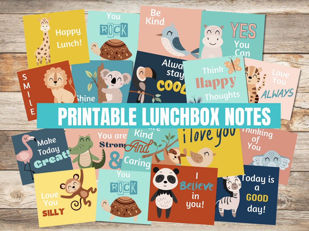 Lunch Notes, Lunch Box Cards, Lunch Box Notes, Encouragement Cards ...