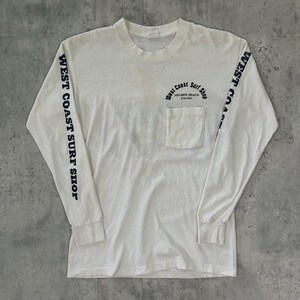 Vintage 70s West Coast Surf Shop T Shirt (M) Holmes Beach Florida Wave ...
