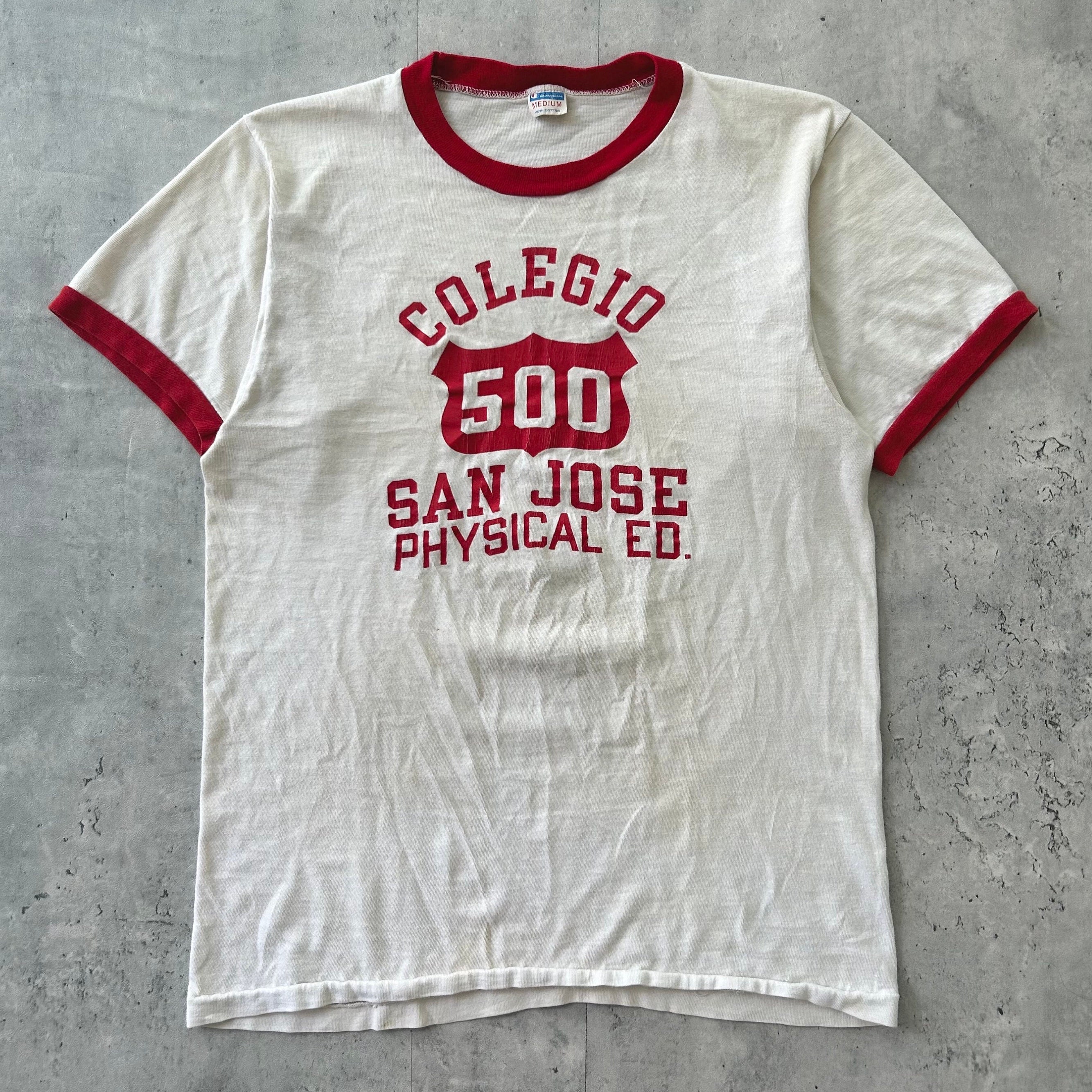Vintage 70s Champion Physical Education T Shirt M Colegio San Jose Phys ...