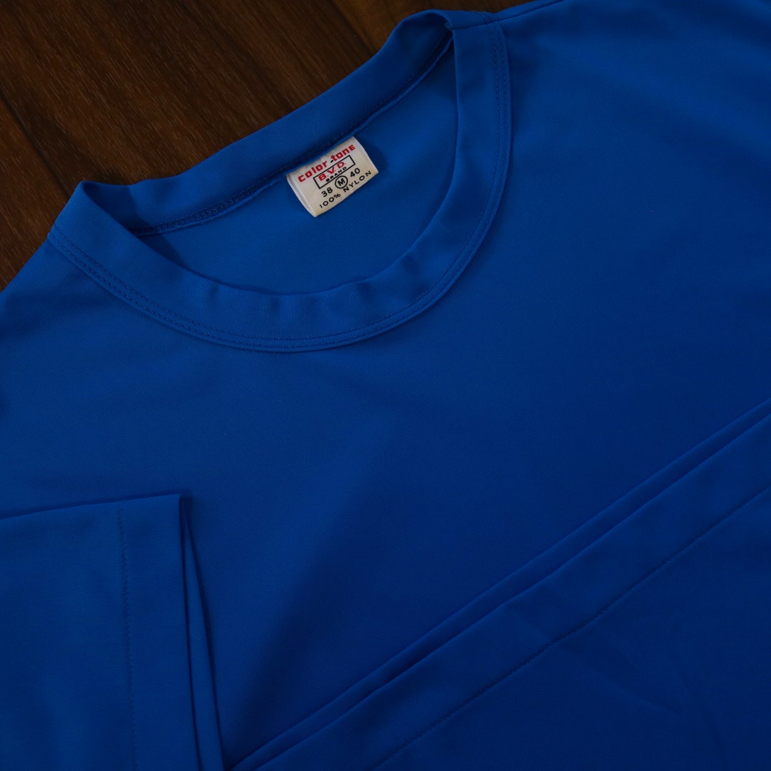 Vintage 60s BVD Color-tone 100% Nylon Blue Blank T Shirt Size M - Etsy