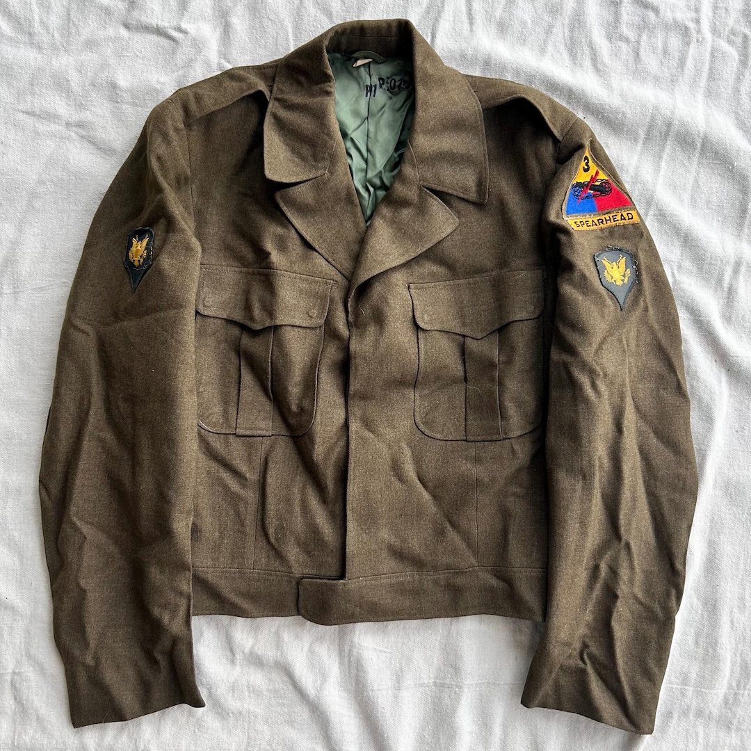 Vintage 1950s US Army Wool M-1950 Feild Jacket Coat Ike Korean War Era ...