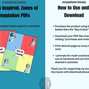 Zones of Regulation Bluey Poster, Self Regulation, Emotions Toolkit ...
