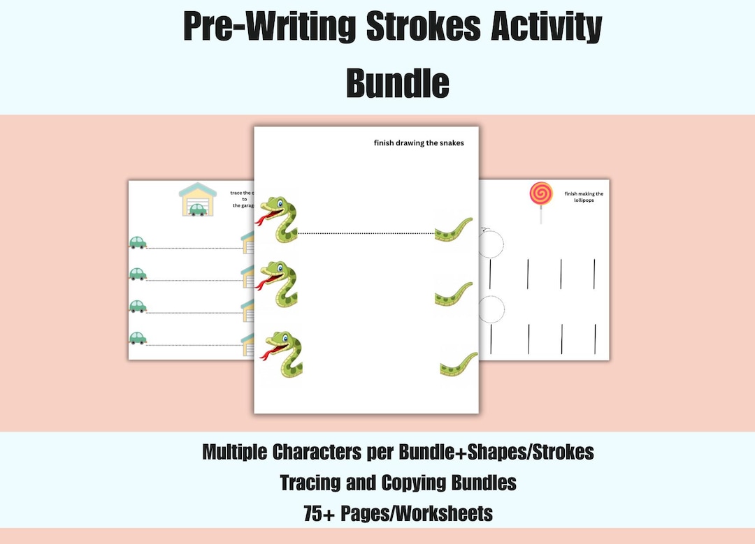 Pre-writing Shapes Activity Bundle, Tracing, Copying, School ...