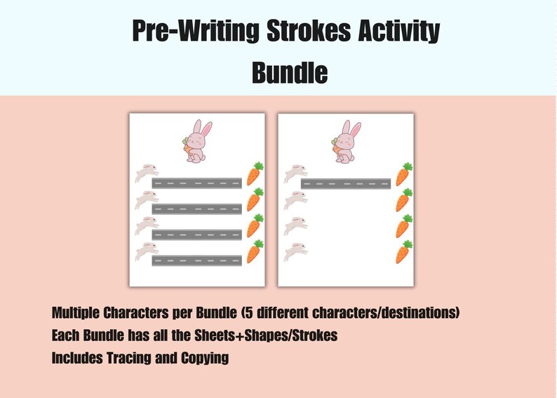 Pre-writing Shapes Activity, Craft, Tracing, Copying, School ...