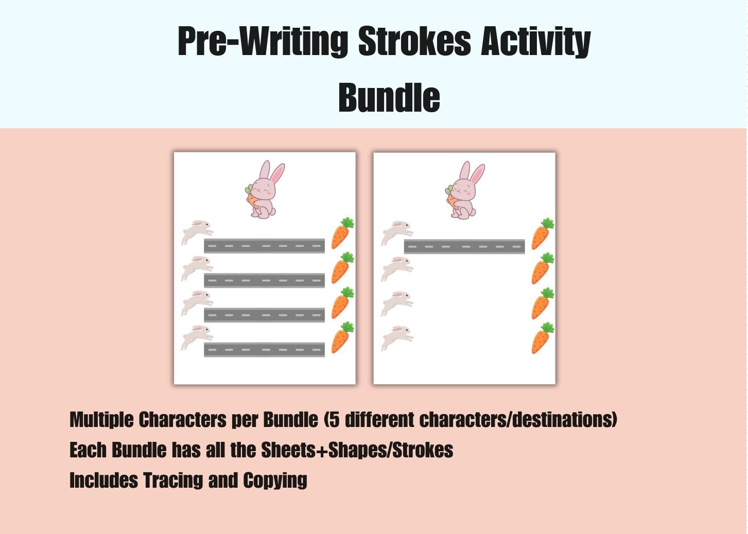 Pre-writing Shapes Activity, Craft, Tracing, Copying, School ...