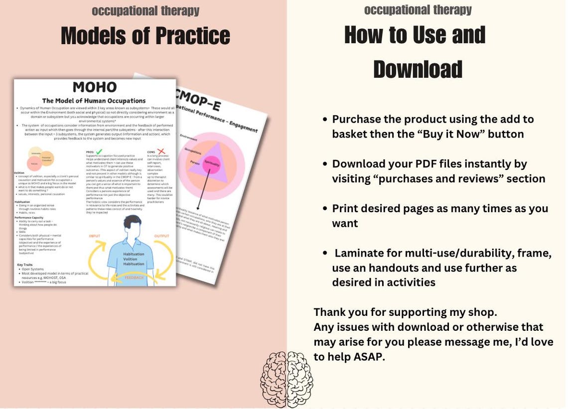 Models of Practice in Occupational Therapy Digital Download, NBCOT, OT ...