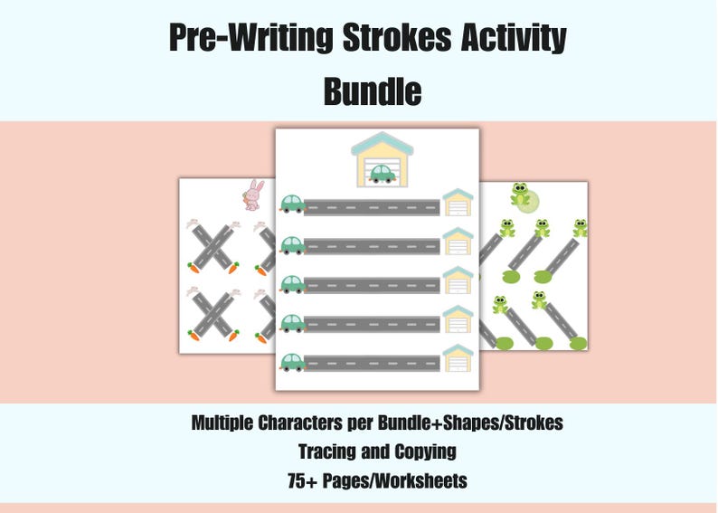 Pre-writing Shapes Activity, Craft, Tracing, Copying, School ...