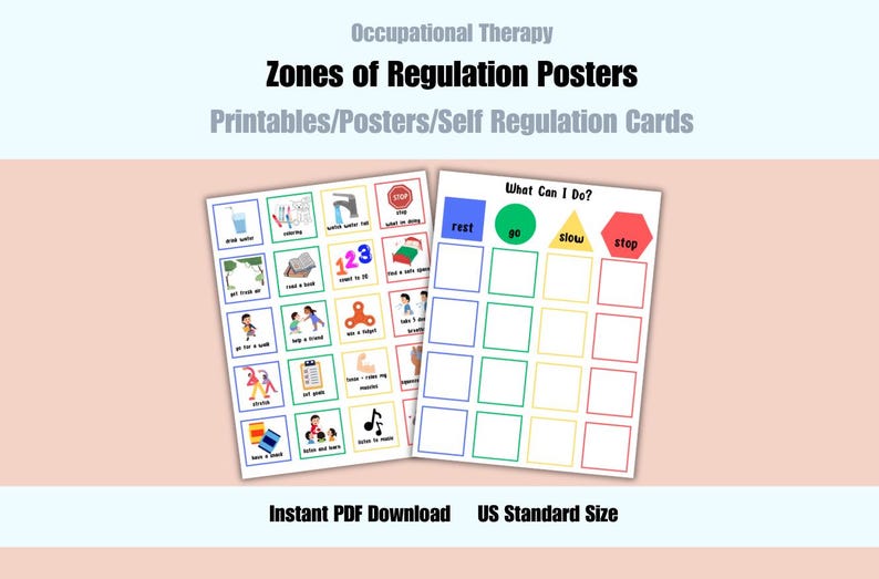 Zones of Regulation Poster, Displays, Selbstregulierungskarten ...