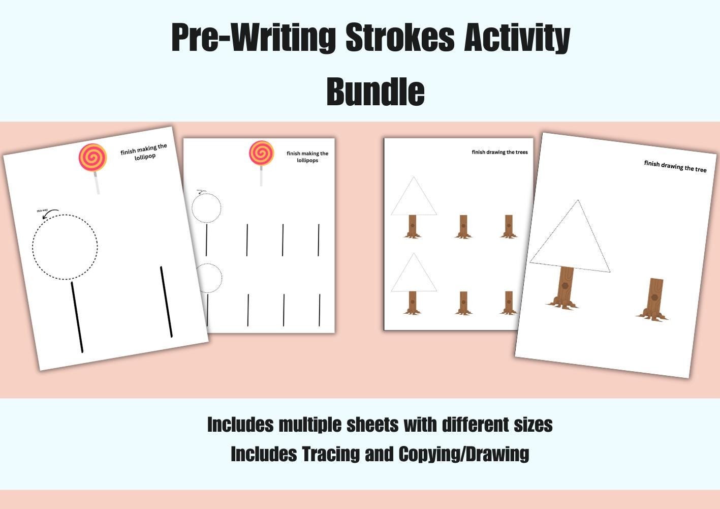 Pre-writing Strokes Worksheets PDF Downloads / Improve Pencil Control ...