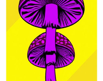 Funky Purple and Orange Print - Etsy