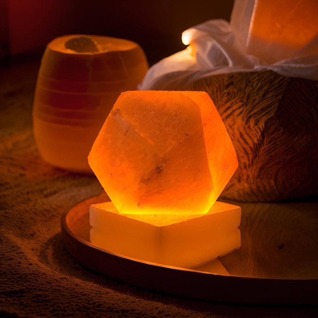 Himalayan Diamond Salt Lamp Pure Pink Salt Crystal Lamp Natural Home ...