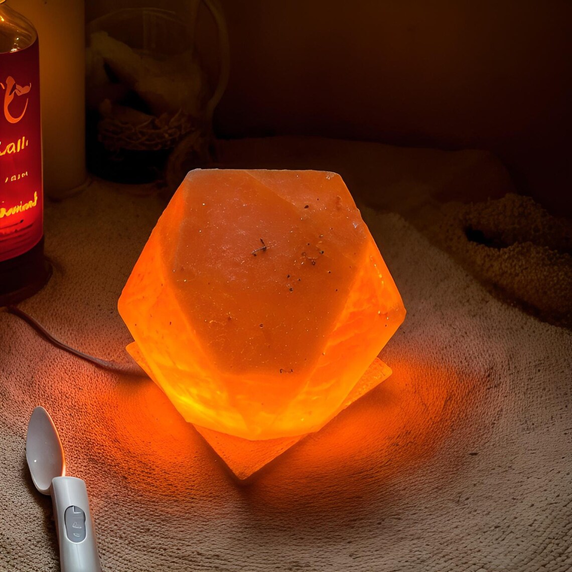 Himalayan Diamond Salt Lamp Pure Pink Salt Crystal Lamp Natural Home ...