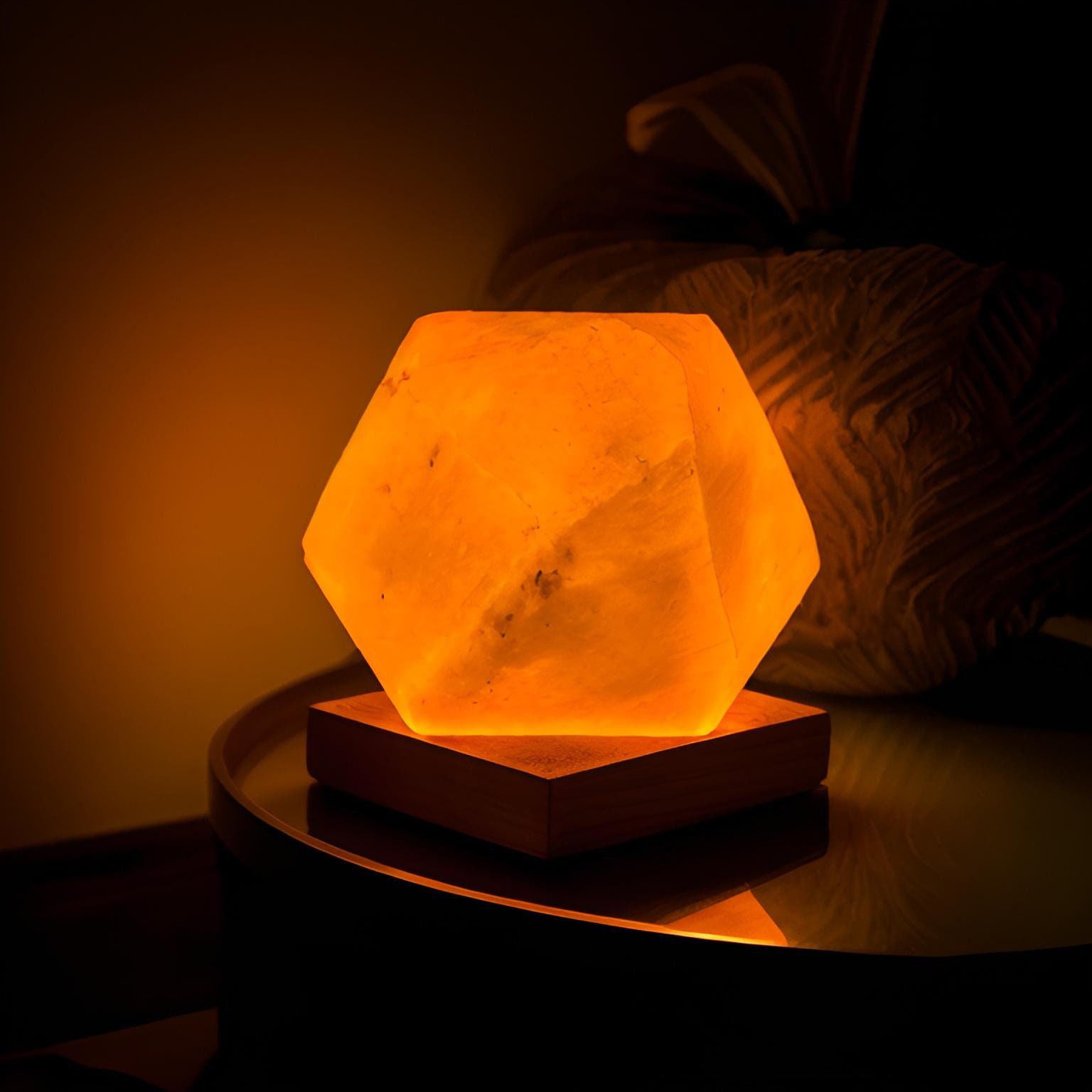 Himalayan Diamond Salt Lamp Pure Pink Salt Crystal Lamp Natural Home ...
