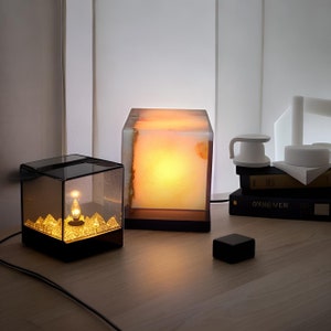 6-inch Onyx Crystal Cube Lamp – A Natural Stone Masterpiece for Home ...
