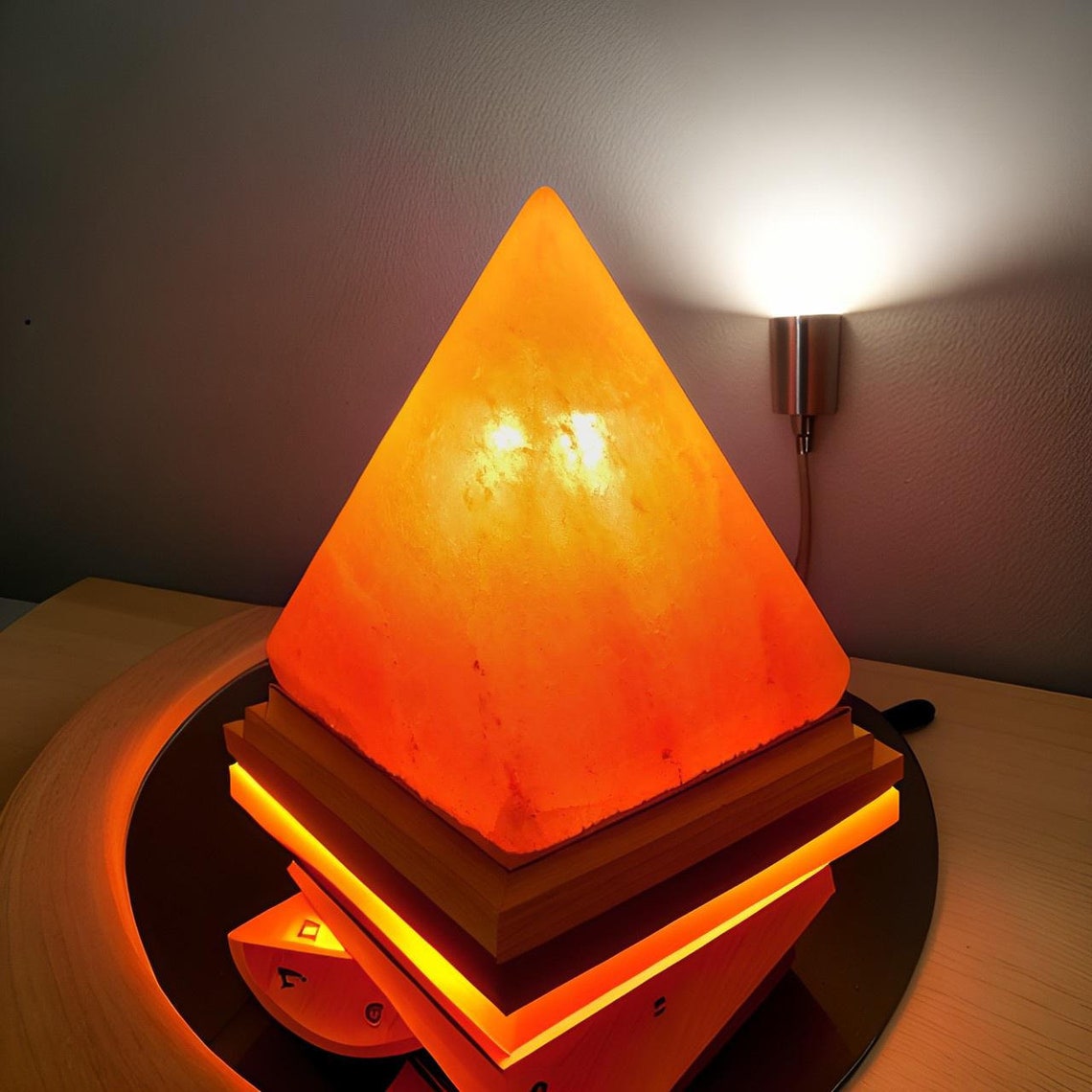 Himalayan Salt Lamp Pyramid Shape Natural Glow for Tranquil - Etsy