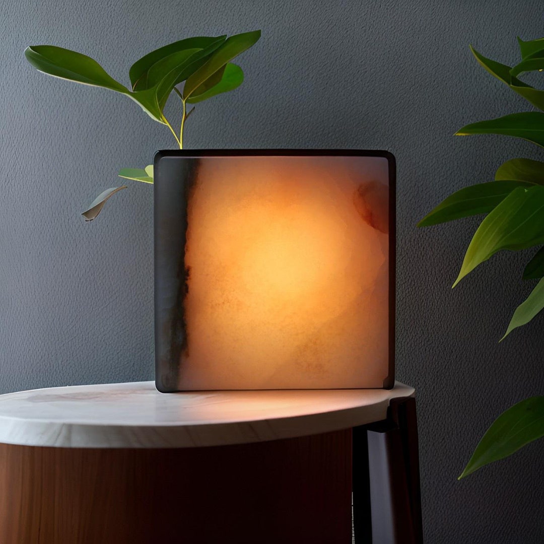 6-inch Onyx Crystal Cube Lamp – A Natural Stone Masterpiece for Home ...
