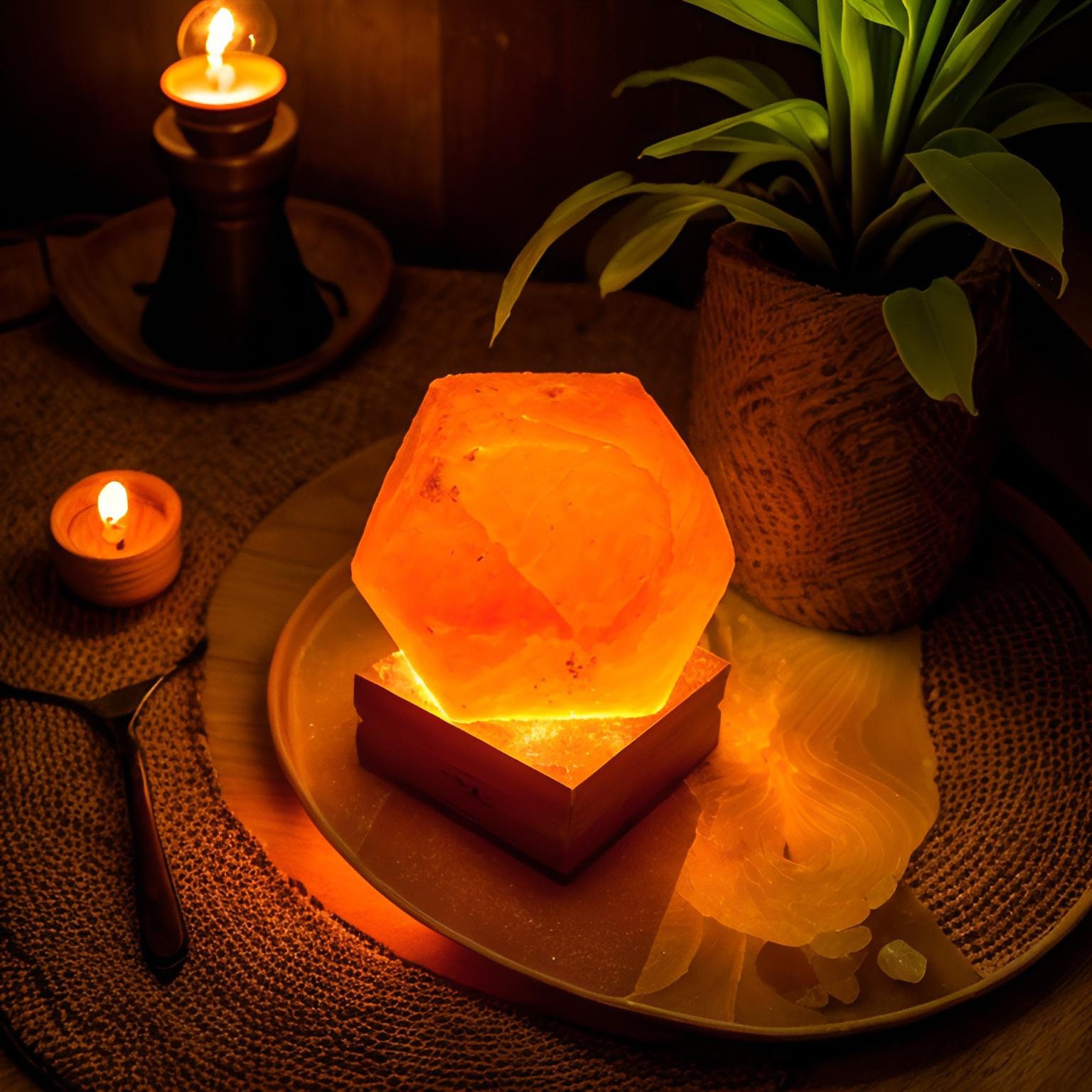Himalayan Diamond Salt Lamp Pure Pink Salt Crystal Lamp Natural Home ...